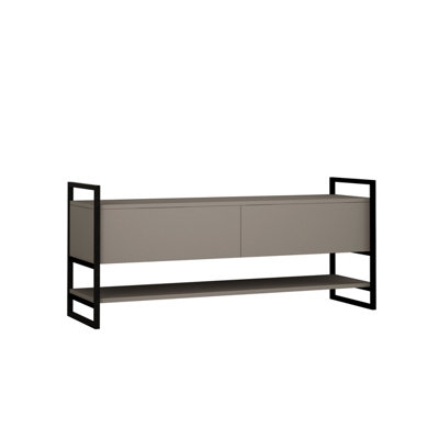 Decortie Metola Modern TV Unit Multimedia Centre Mocha Grey with ...