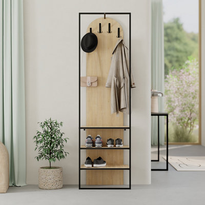 Decortie Modern Archy Hall Stand Coat Rack Hall Tree Stand with Shoe ...