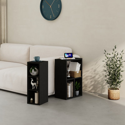 Decortie Modern Combayn 3 Cube Small Low Standing Book Shelf ...