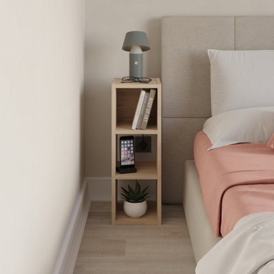 Decortie Modern Combayn 3 Cube Small Low Standing Book Shelf ...