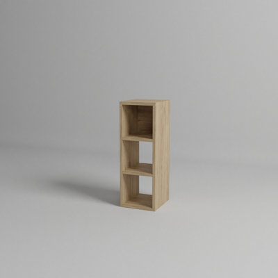 Decortie Modern Combayn 3 Cube Small Low Standing Book Shelf ...