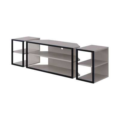 Decortie Modern Echo TV Unit Set for TVs up to 43-Inches w/ 2 Storage ...