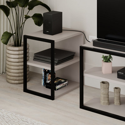 Decortie Modern Echo TV Unit Set for TVs up to 43-Inches w/ 2 Storage ...