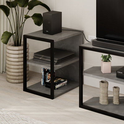 Decortie Modern Echo TV Unit Set for TVs up to 43-Inches w/ 2 Storage ...
