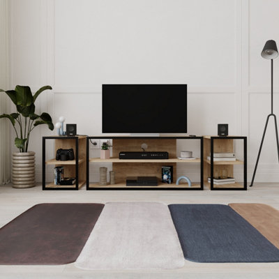 Decortie Modern Echo TV Unit Set for TVs up to 43 Inches with 2 Storage ...