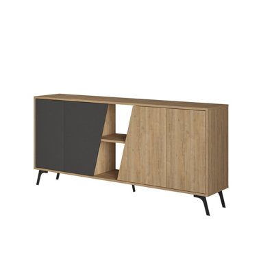 Decortie Modern Fiona Console Sideboard Storage Cabinet 180(W)cm Oak ...