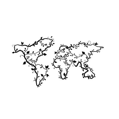 Decortie Modern Metal Wall Art Ivy World Theme Home Ornament Decorative ...