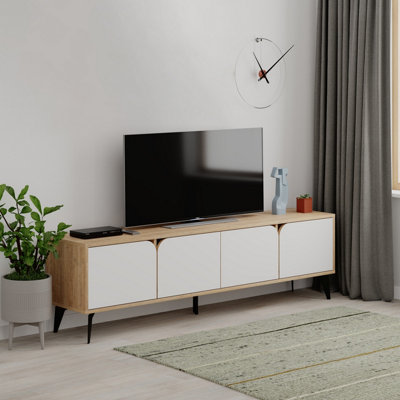 Decortie Modern Spark TV Unit 4-Doors Storage TV Cabinet for 65 Inch ...