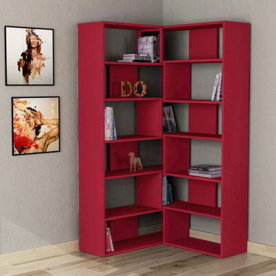 Decortie Molly Modern Corner Multipurpose Bookcase Display Unit No.4 ...