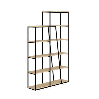 Decortie Pal Modern Bookcase Display Unit Room Separator Natural Oak ...