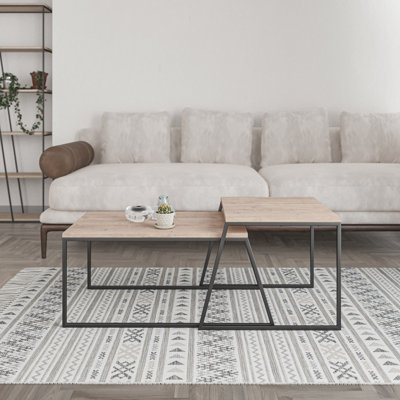 Decortie Pal Modern Coffee Table Oak Multipurpose H 38cm