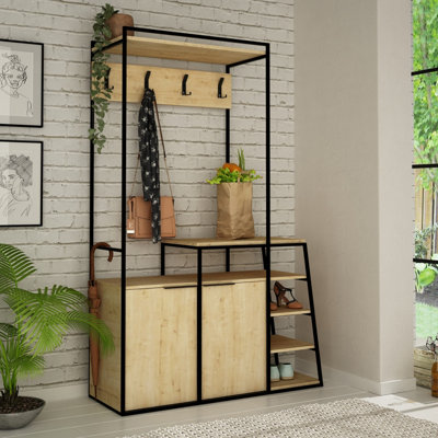 Decortie Pal Modern Hall Stand Oak
