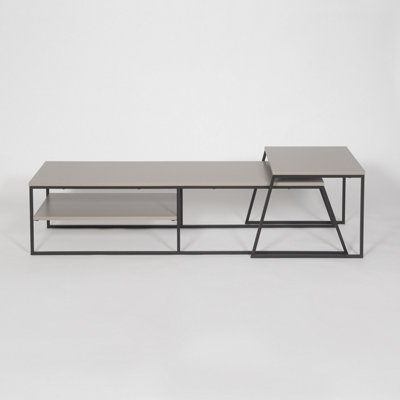 Decortie Pal Modern TV Unit Multimedia Centre Mocha Grey with Storage ...