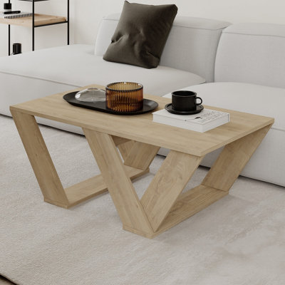 Decortie Pipra Modern Coffee Table Oak Multipurpose H 40cm | DIY at B&Q