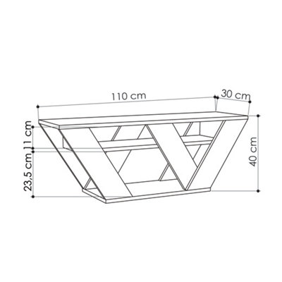 Decortie Pipralla Modern TV Stand Unit with Shelves for Up to 43" TVs ...