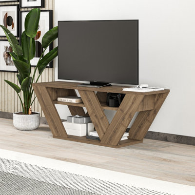 Decortie Pipralla Modern TV Stand Unit with Shelves for Up to 43" TVs ...