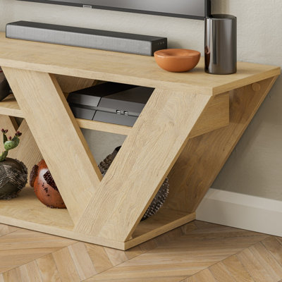 Decortie Pipralla Modern TV Stand Unit with Shelves for Up to 43" TVs ...