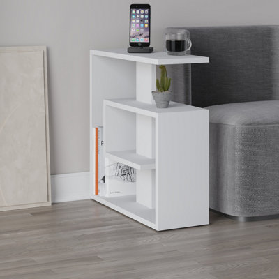 Decortie Saly Modern 3-Tier Compact Side Table with Storage Shelves ...