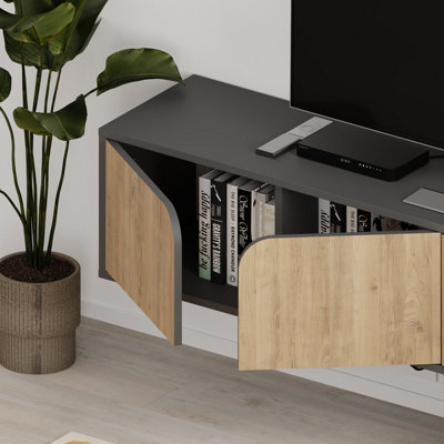 Decortie Spark Modern TV Unit Multimedia Centre with Storage Cabinet ...