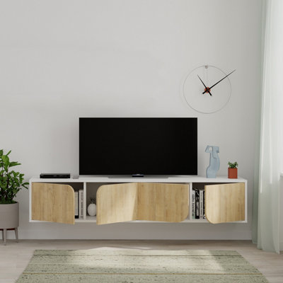 Decortie Spark Modern TV Unit Multimedia Centre with Storage Cabinet ...