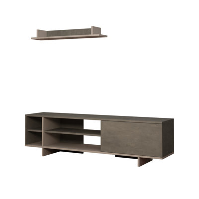 Decortie Stockton Modern TV Unit with Storage Wall Shelf 65" TVs Retro ...