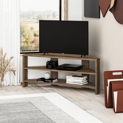 Decortie Thales Corner Modern TV Stand Multimedia Centre TV Unit Dark ...