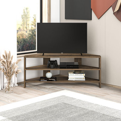 Decortie Thales Corner Modern TV Unit Entertainment Stand Dark Oak ...