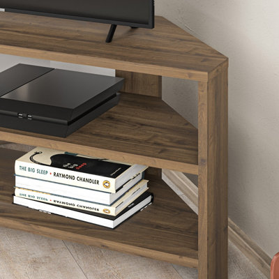 Decortie Thales Corner Modern TV Unit Entertainment Stand Dark Oak ...