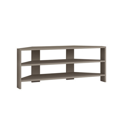 Decortie Thales Corner Modern TV Unit Multimedia Centre Mocha Grey 110cm