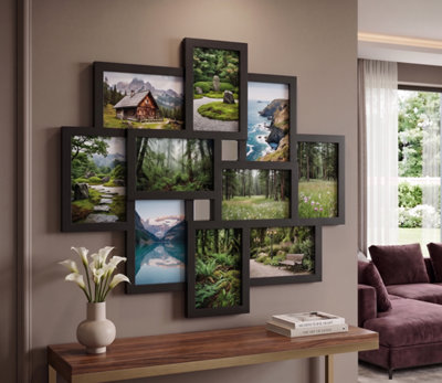 DEENZ 10-Multi Opening Photo Frame Wall Hanging Family Collage 6x4 ...