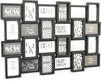 DEENZ 24 Picture Multi Aperture Zig Zag Style Photo Frame For 24 Photos ...
