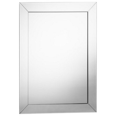 DEENZ Angled Bevelled Edges Glass Frameless Wall Mounted Mirror Home ...