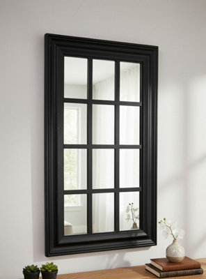 DEENZ Decorative Rectangle Window Style Panel Design Glass Wall Mount ...