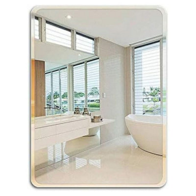 DEENZ Frameless 60X45Cm Wall Mounted Mirror Rectangular Round Corner ...