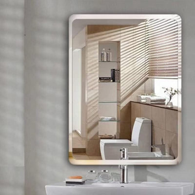 DEENZ Frameless 60X45Cm Wall Mounted Mirror Rectangular Round Corner ...