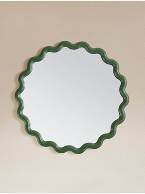 DEENZ Wiggle Wall Mounted Playful Mirror Wavy Frame Contemporary ...