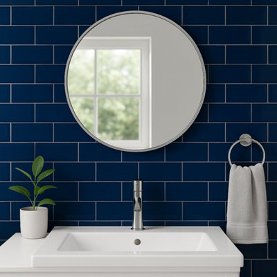Deep Blue Gloss Metro Tiles (1000 Pack-20 Box-20m2 Coverage)-Sink ...