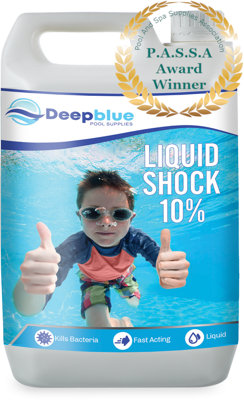 Deep Blue Pro High strength Liquid chlorine for swimming pools hot tub ...