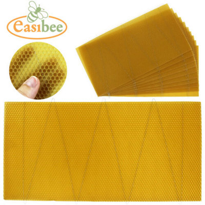 Deep Brood Wired Wax Foundation Sheets for National Beehives | DIY at B&Q