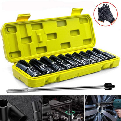 Deep Impact Socket 1/2" Drive 24" Long Breaker Bar Metric Sockets 10 ...