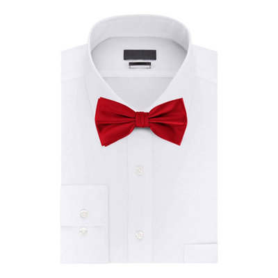 Deep Red Satin Polyester Bow Tie for Casual & Formal Wear, Wedding ...
