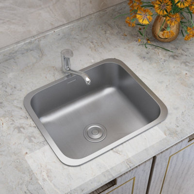 Deep Single Bowl Stainless Steel Catering Inset Kitchen Sink and ...