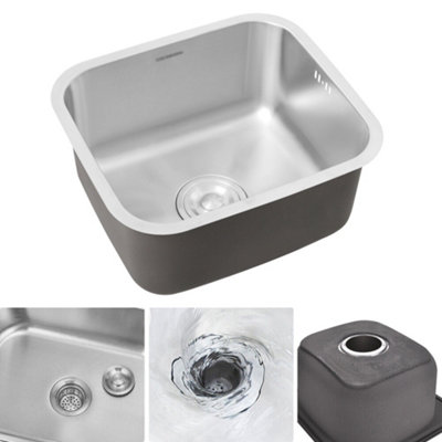 Deep Single Bowl Stainless Steel Catering Inset Kitchen Sink and ...