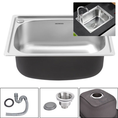 Deep Single Bowl Stainless Steel Catering Inset Kitchen Sink and ...