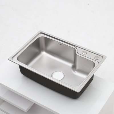 Deep Single Bowl Stainless Steel Catering Inset Kitchen Sink with ...