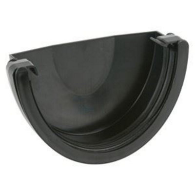 Deep Style Gutter Stop End 170mm Black Home DIY External Guttering ...