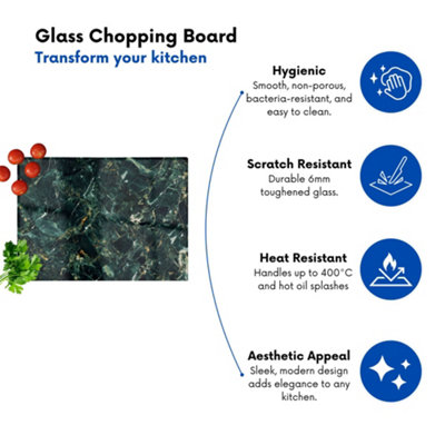 Deepest Green Quartz Effect Chopping Board