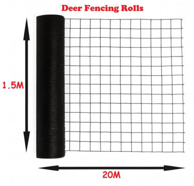 Deer Fencing Net Mesh Deterrent 1.5M High X 20M Long (Boundary Fence ...