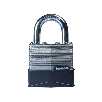 Defender Laminated Steel Padlock Multi Colour (40mm)