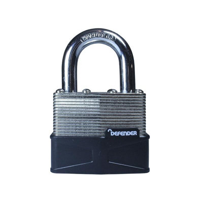 Defender Laminated Steel Padlock Multi Colour (50mm)